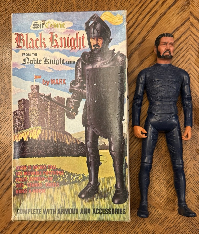 Vintage Johnny West Marx UK Noble Knights Sir Cedric Black Knight ...