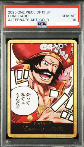 PSA10 Gol D Roger Gold DON!! Card OP13 Alternate Art One Piece TCG ...
