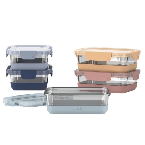 Ello 10 Piece Glass Meal Prep Container Set | eBay