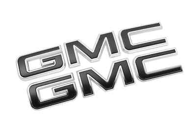2023-2024 GMC Canyon Front & Rear GMC Emblems Set of 2 | Black | GM OEM ...