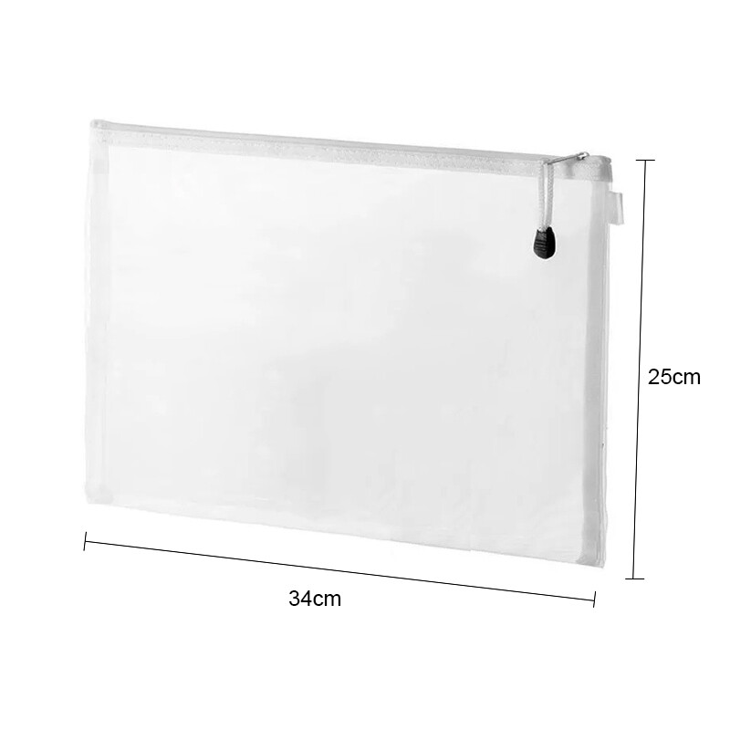 A4/A5/A6 Mesh Zipper Pouch Document Bag Waterproof Zip File Folder ...