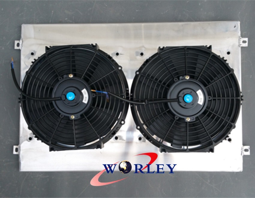 21" Aluminum Radiator Shroud+FANS For VW Golf GTI MK1/2 Scirocco Rabbit ...
