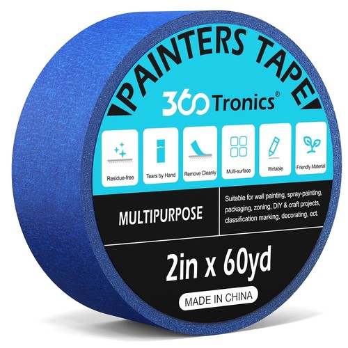 360Tronix Blue Painters Tape 2 Inch x 60 Yards per Roll, 1 Pack | eBay