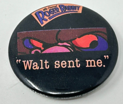 Vintage 1987 Disney Who Framed Roger Rabbit Pin "Walt sent me." | eBay