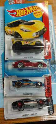 HOT WHEELS CORVETTES LOT OF 4 CARS NEW IN PACKAGE- LOT #1 | eBay