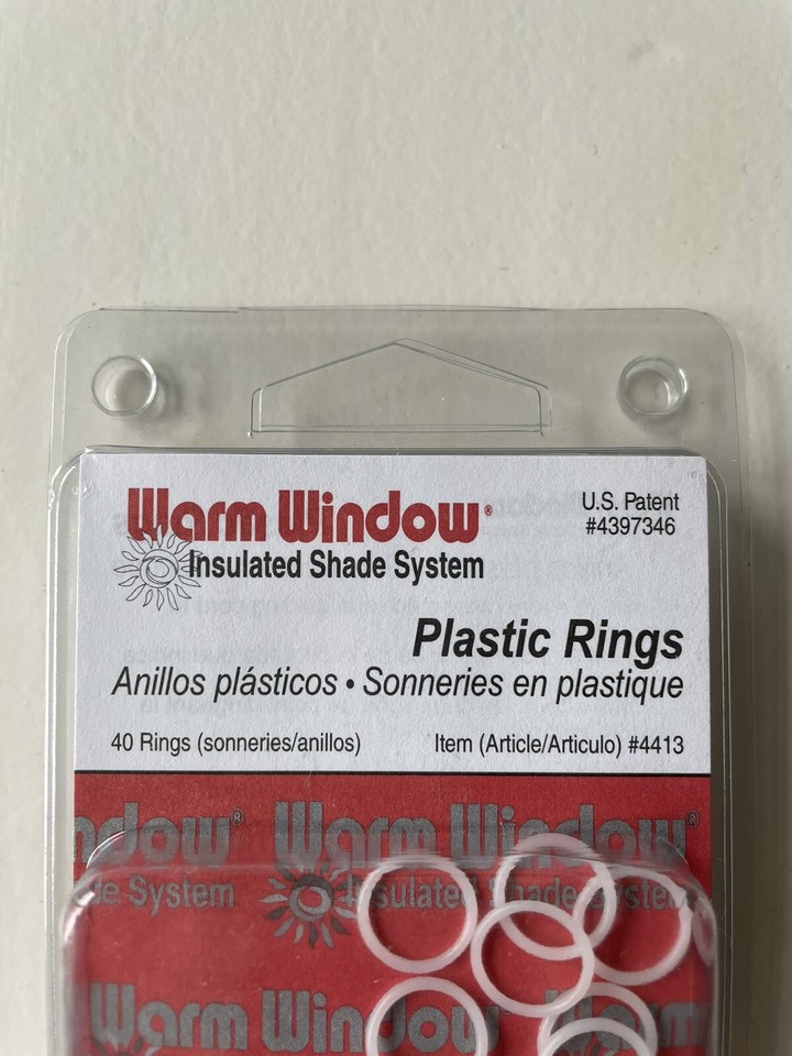 Plastic Rings Warm Window Insulated Shade System 40 Rings item #4413 | eBay