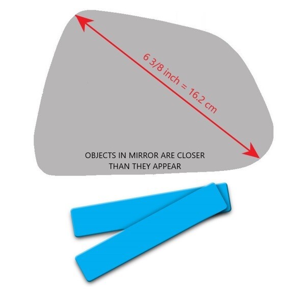 S-D997R Replacement Mirror Glass Lens for 2017-23 Tesla Model 3 ...