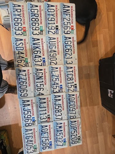 20 Embossed Washington State All Singles License Plates EXPIRED 3 Years ...