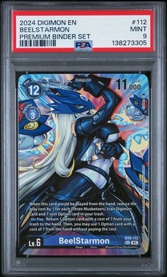 Beelstarmon 112 SEC Alt Art Digimon Card Game Premium Bandai PSA 9 MINT ...