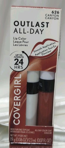CoverGirl Outlast All Day, Lip Color, #626 Canyon, 24 hr 2 Piece Set W ...