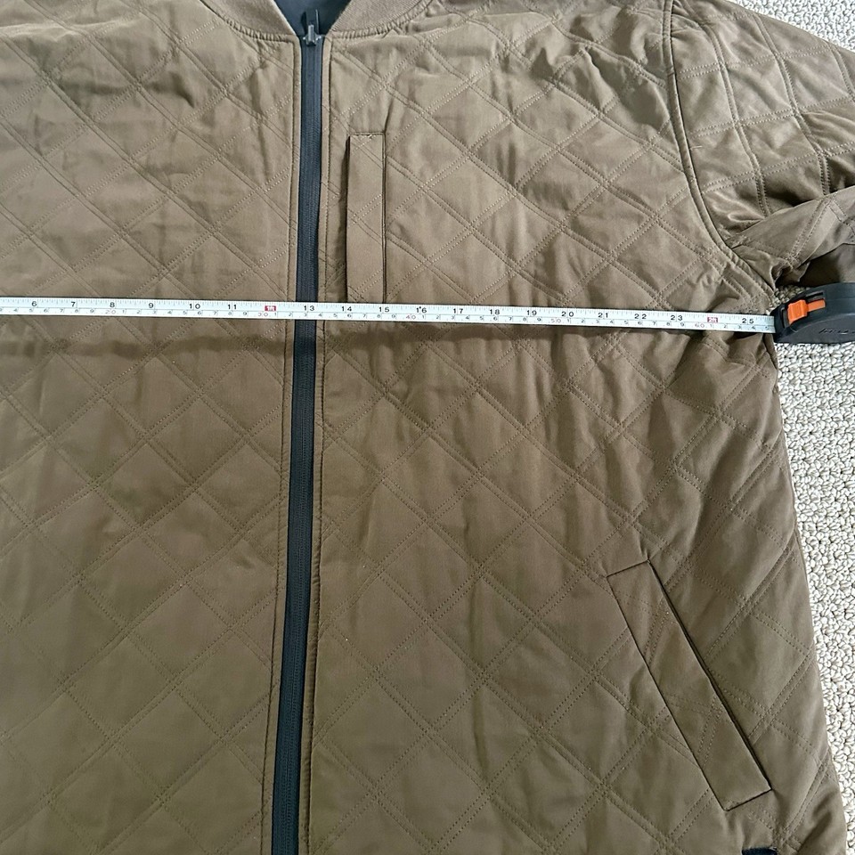 Bylt Reversible Hi-Lo Mens 2XL Quilted Bomber Jacket Coat Brown Gray ...