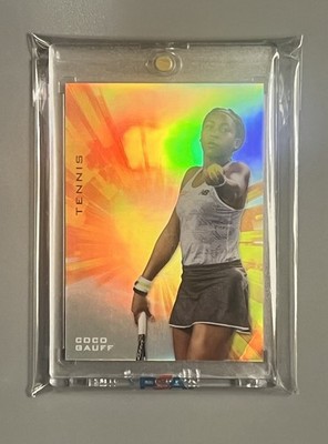 COCO GAUFF 🏆 RISING SUPERSTAR! ROOKIE PLATINUM CARD ( GOUDEY) UD CARD ...