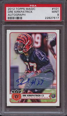 2012 TOPPS MAGIC 101 DRE KIRKPATRICK AUTOGRAPH PSA 9 Mint RC Auto Pop 1 ...