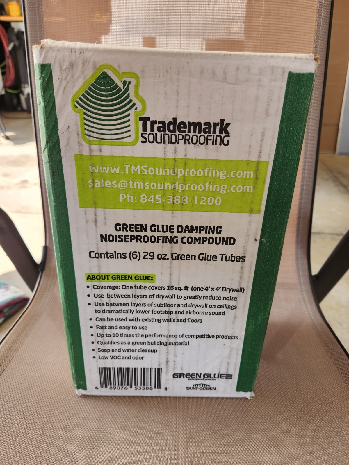 Green Glue Noiseproofing and Damping Compound - Case of 6 Tubes ...