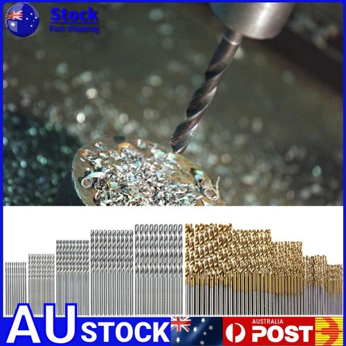 100pcs HSS Twist Drill Woodworking High Speed Steel Drill Bit Set Tools ...