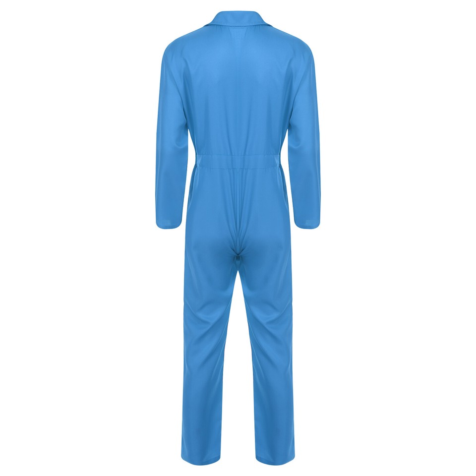 Mens Workerwear Wear Overalls Work Coveralls Button-up Boilersuit ...