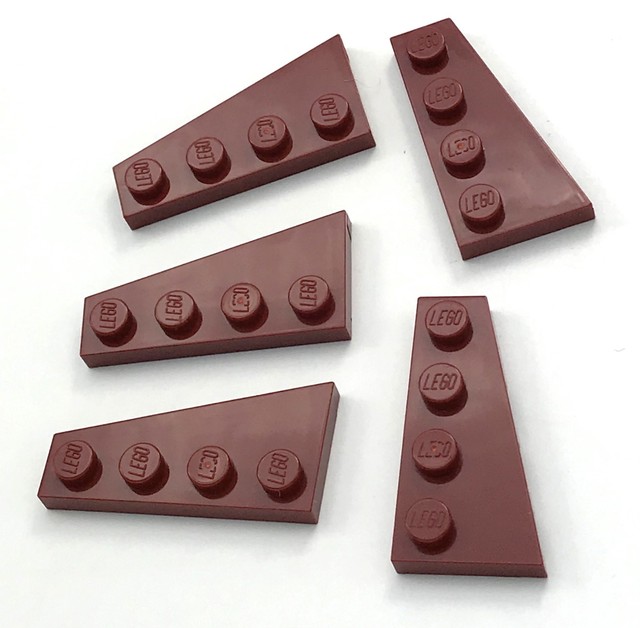 Lego Lot of 5 New Dark Red Wedges Plates 4 x 2 Right ONLY Pieces | eBay