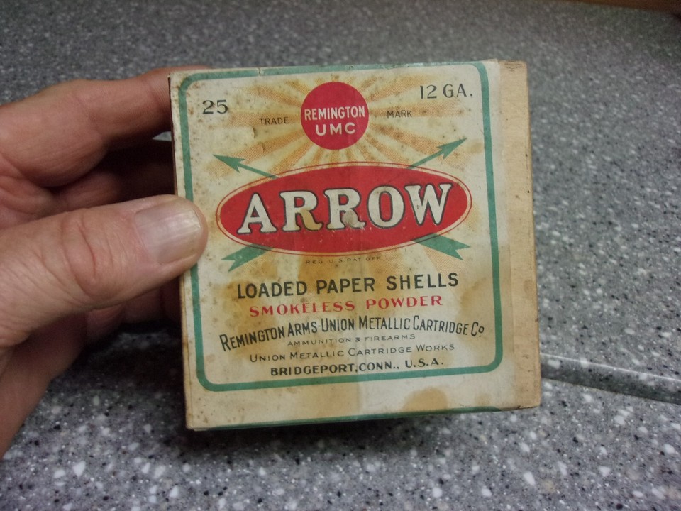 B525 vintage ARROW shotshell box remington UMC 12 ga. 2 piece box | eBay