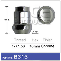 NICE PRODUCTS Chrome Nuts B316 B316 | eBay