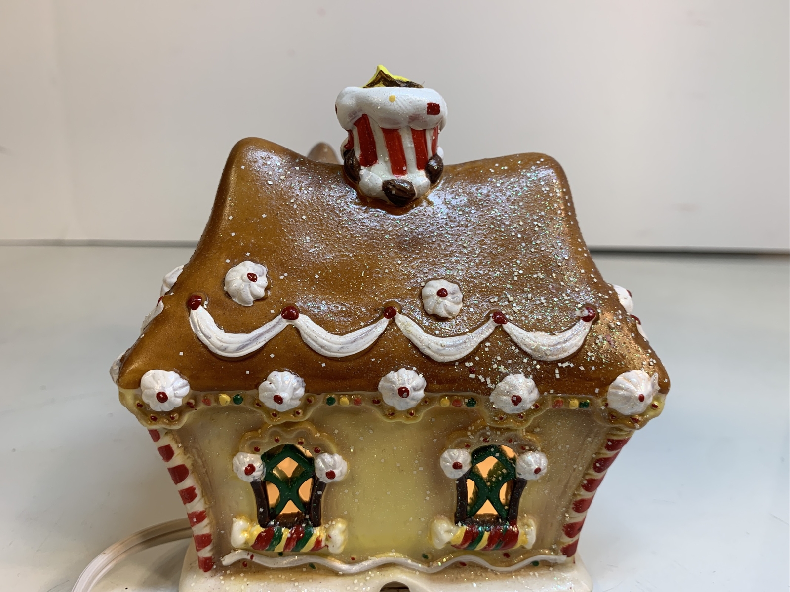 CHRISTMAS Gingerbread House Lamp Night Light ~Ceramic Material 4.5” | eBay