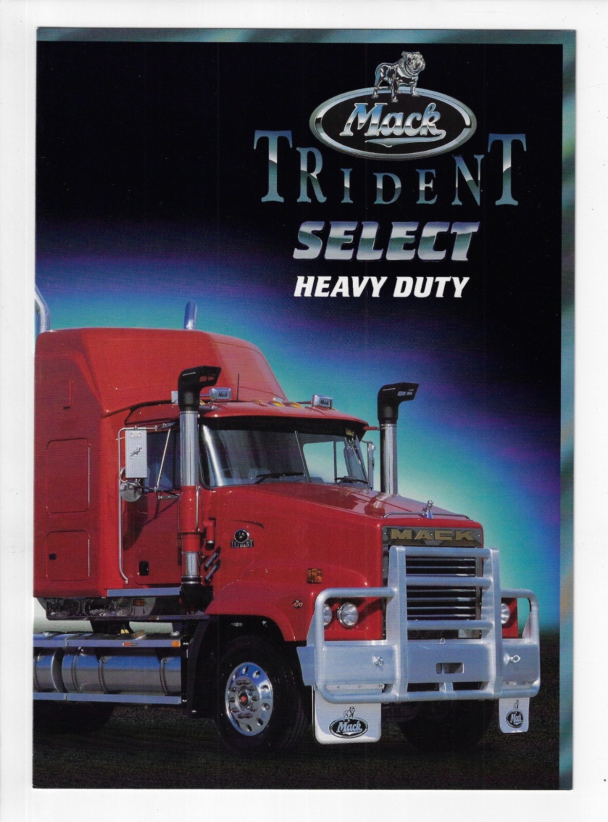 MACK TRIDENT SELECT HEAVY DUTY TRUCKS 4 PAGE SPECIFICATIONS BROCHURE 02/99 NOS | eBay