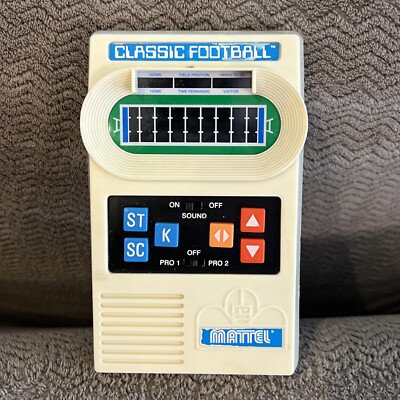Working Vtg Electronic Football Handheld Game Classic Portable Mattel ...