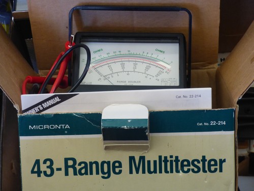 Micronta Multitester 43-Range Volts/Amps No. 22-214A w/Box UNUSED MINT ...
