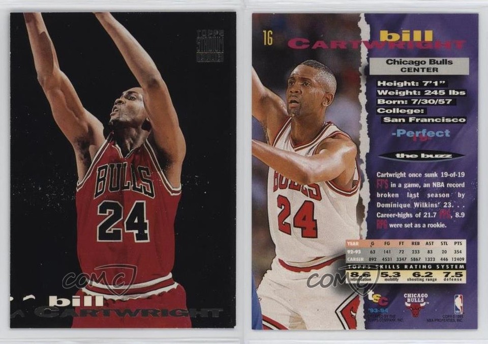 1993-94 Topps Stadium Club Bill Cartwright #16 1nc4 | eBay