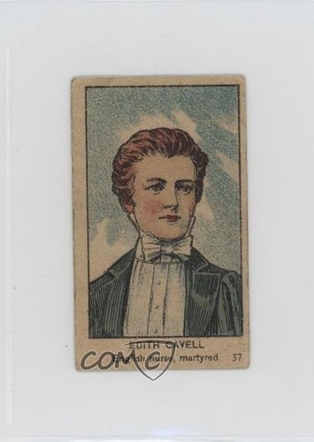 1920s World War I Leaders & Scenes Strip Cards W545 Edith Cavell #37 ...