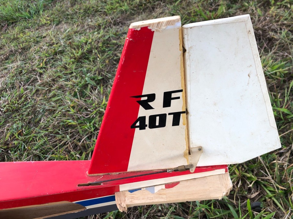 VINTAGE TAIL DRAGGER RC AIRPLANE K&B 61 ENGINE 4FT LONG BALSA WOOD | eBay