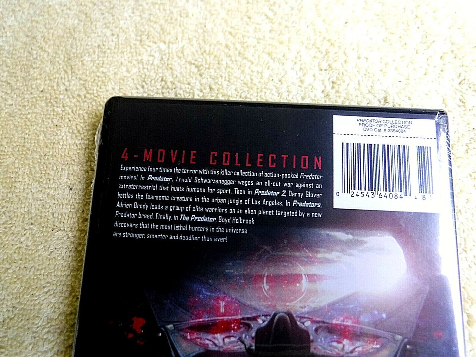 NEW/SEALED DVD SET! PREDATOR 4 MOVIE COLLECTION QUADRILOGY! RATED R ...
