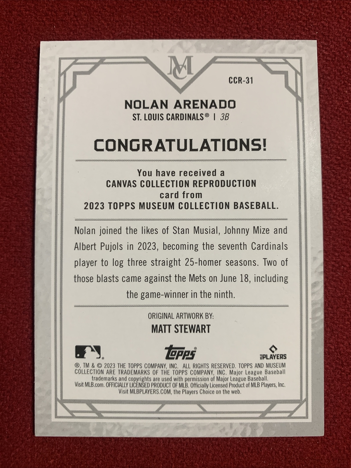 2023 Topps Museum Collection - Canvas Collection Reprints #CCR-31 Nolan ...