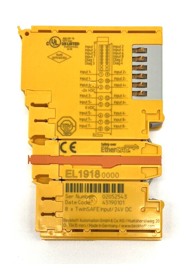 Beckhoff EL1918 | EtherCAT Terminal 8 Channel Digital Input | EL1918 | eBay