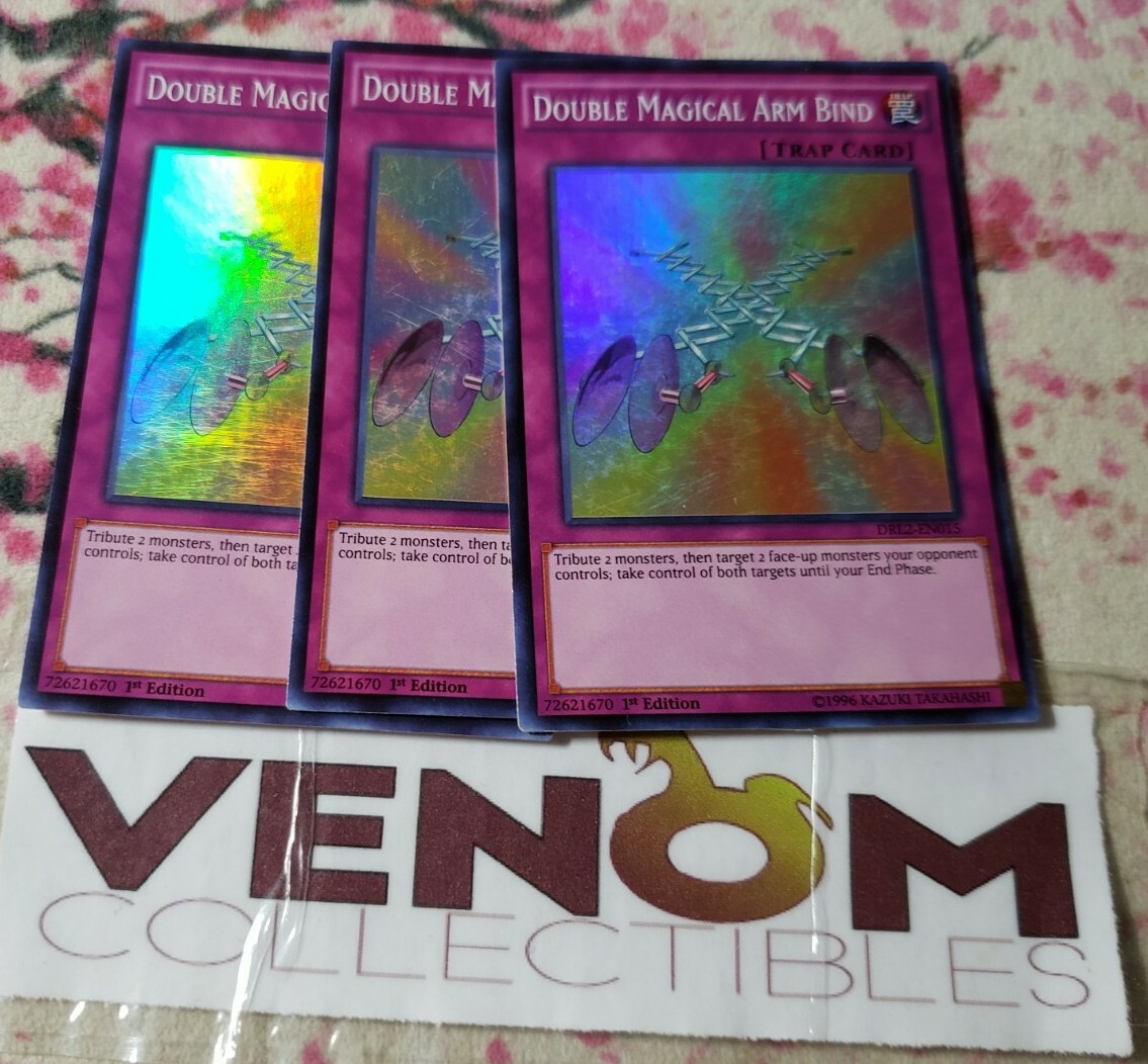 3x (M/NM) - Double Magical Arm Bind - DRL2-EN015 - Super Rare 1st ...