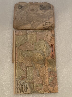 1881 Green’s Atlas & Diary Almanac W/ Rand McNally Maps Boschee’s ...