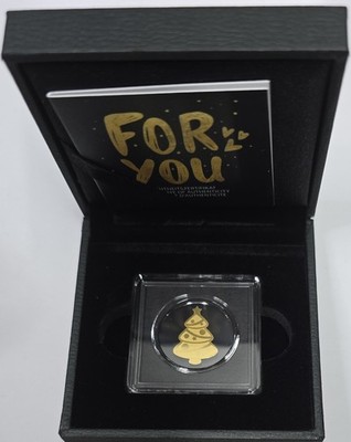2025 1/1000oz .999 Gold 3000 Francs Chad Christmas Tree Coin in Display ...