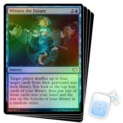 FOIL WITNESS THE FUTURE X4 Innistrad: Crimson Vow VOW Magic MTG MINT ...