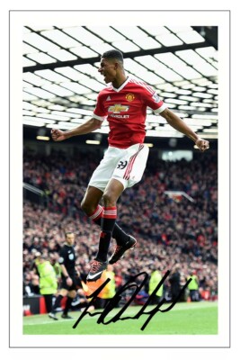 MARCUS RASHFORD MANCHESTER UNITED SIGNED PHOTO PRINT AUTOGRAPH SOCCER ...