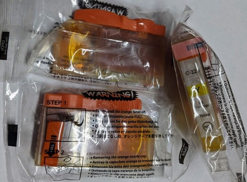 3 pcs C-226 Yellow Inkjet Cartridge w / chip – Compatible Replacement ...