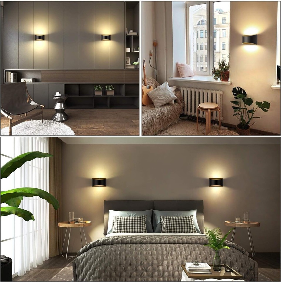 Modern LED Wall Sconce Indoor Up Down Wall Lamp Dimmable Wall Lights ...