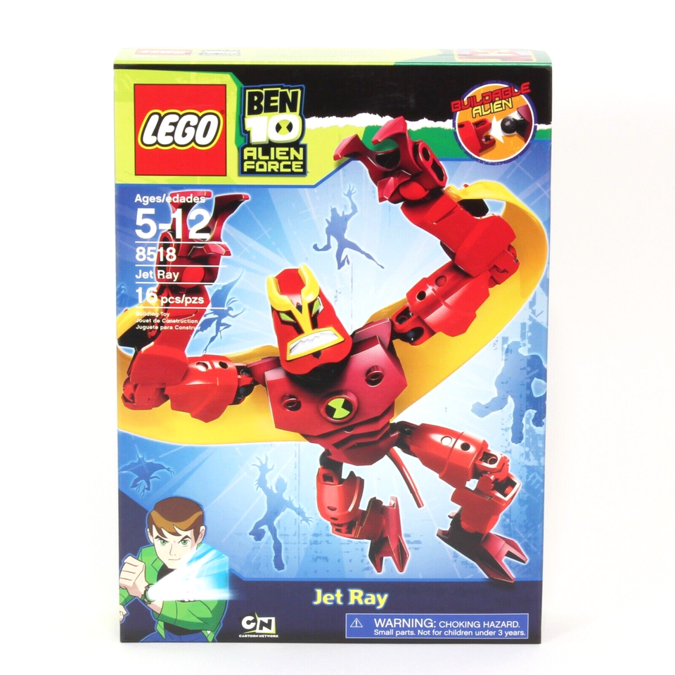 NEW Lego Ben 10 Alien Force JET RAY - Set 8518 - Ben Ten JetRay Red ...