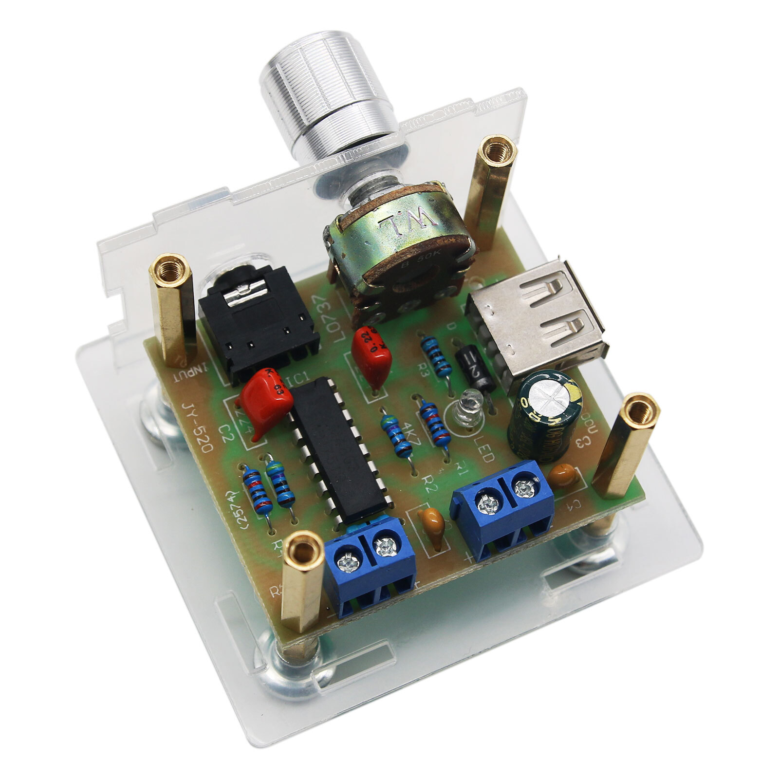 USB 5Wx2 Mini Power Amplifier Audio Speaker DIY Amp 5W Stereo 2.0 Ch ...