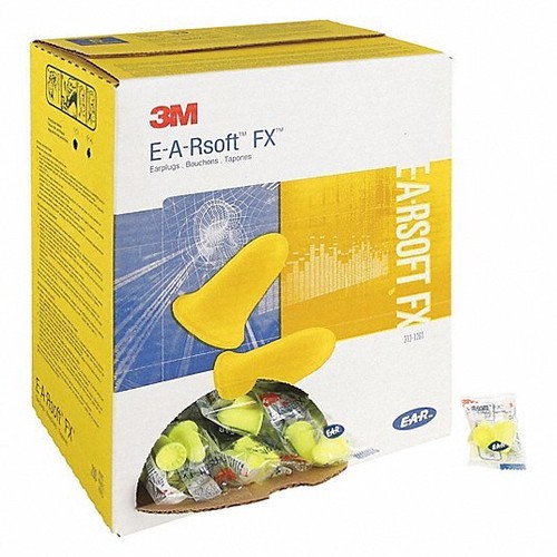 3M 312-1261 E-A-Rsoft FX Disposable Foam Uncorded Ear Plugs (Pick Total ...