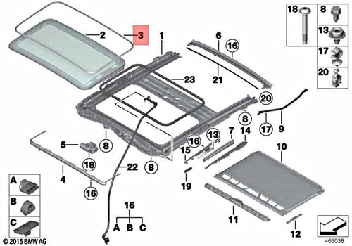 BMW OEM 14-16 428i xDrive Sunroof-Window Weatherstrip Seal 54137344553 ...