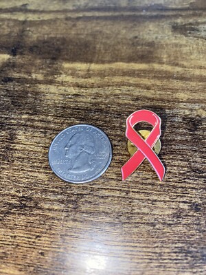 Vintage Pink Red Ribbon Pinback Pin Classic Lapel Button | eBay