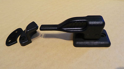CARAVAN MOTORHOME STABLE DOOR CATCH CLIP STAY FASTENER TURNBUCKLE BLACK ...