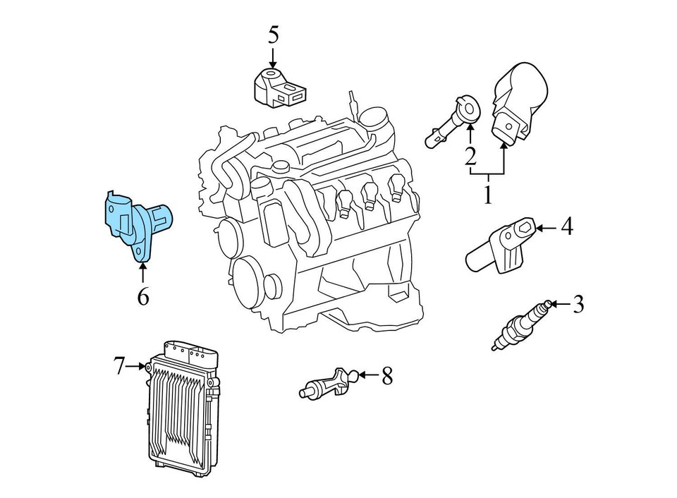 2012-2015 MERCEDES-BENZ C300 W204 - CAM / Camshaft Position Sensor ...