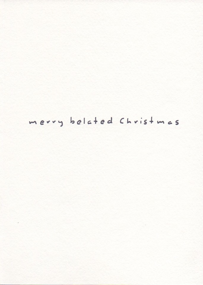 Funny CHRISTMAS Card, "Less Stress Santa Belated" by J. Ward +Envelope ...