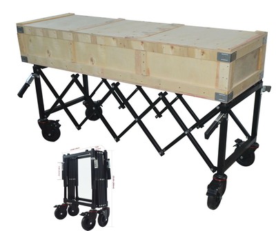 Folding Coffin Cart Casket Truck Church Funeral Mortuary Trolley Steel ...