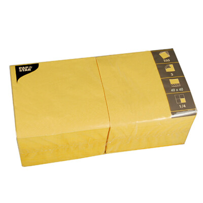 Papstar Napkins Yellow 40x40cm 3-Ply 250 Pieces | eBay UK